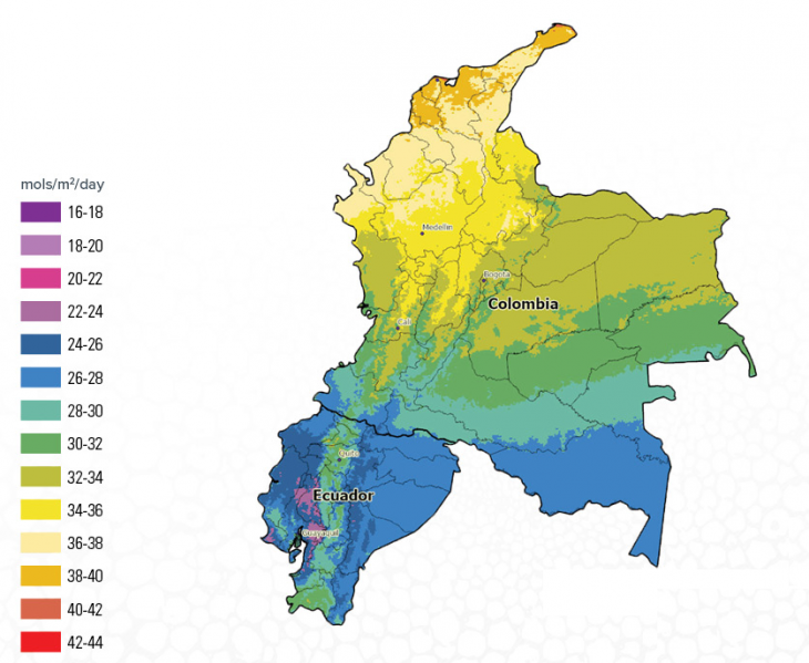 Daily Light Integral interactive tool for United States, Europe and the ...